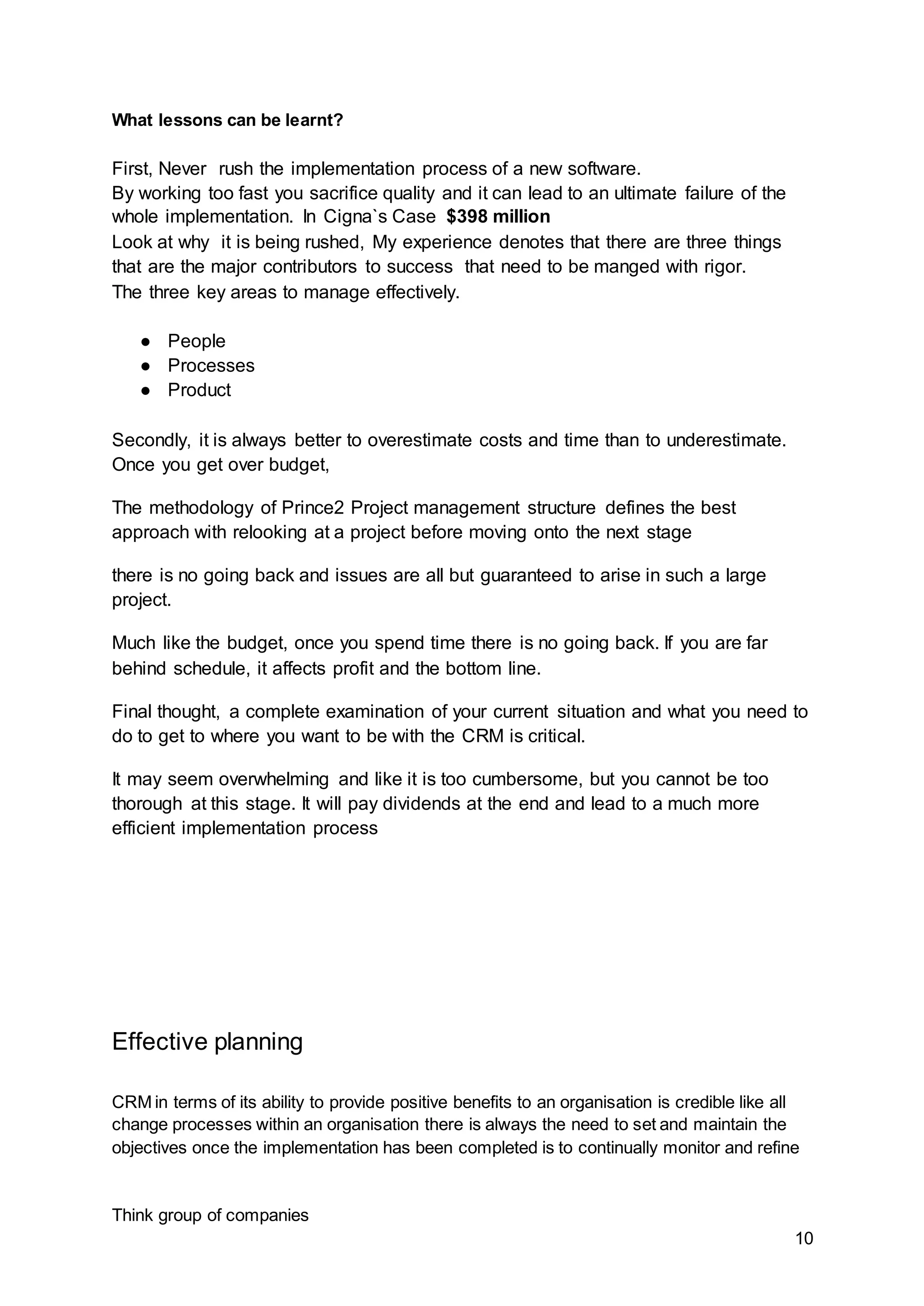 Crm case study | DOCX