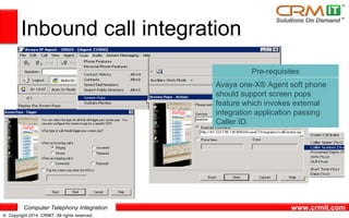 CRM++ Computer Telephony Integration for Oracle Cloud Solution | PPT ...