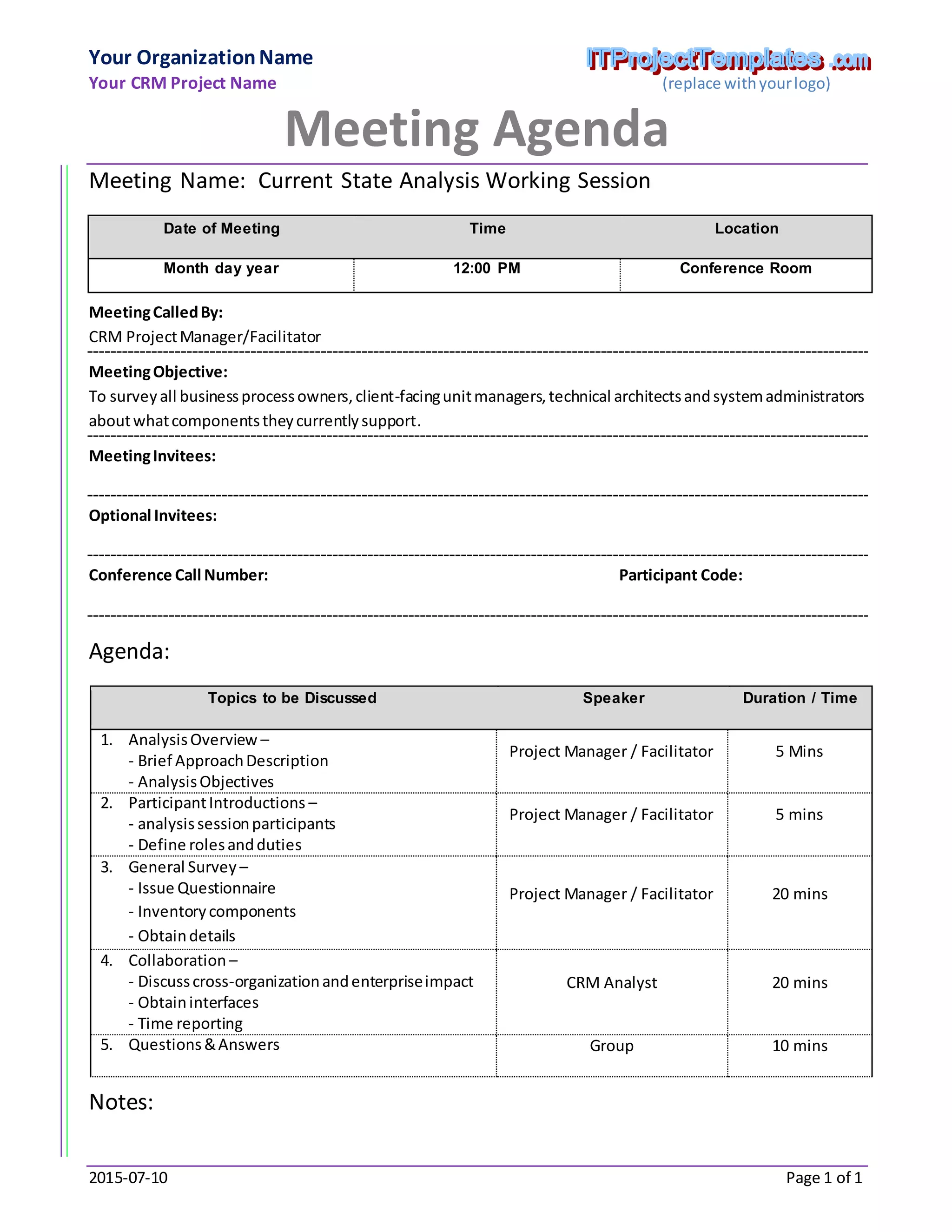 Crm current state_meeting_agenda | DOCX