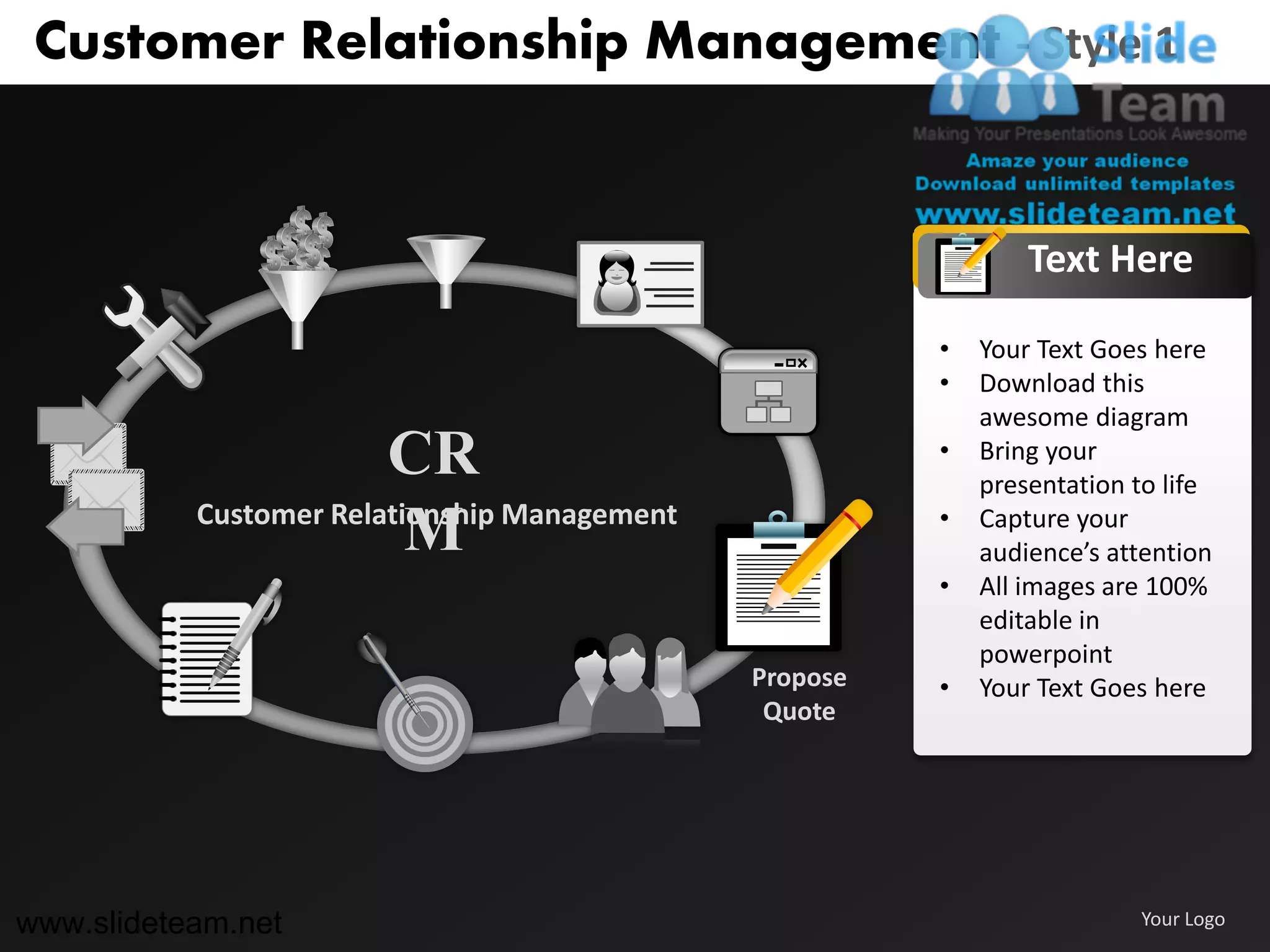 Crm customer relationship management style design 2 powerpoint ppt ...