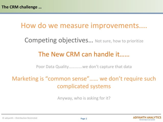 Crm data analytics introduction | PDF