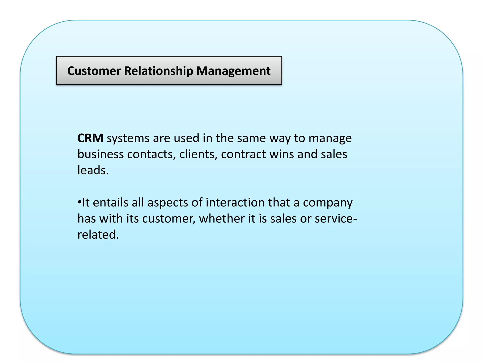 Customer Relationship Management Definition | PPT