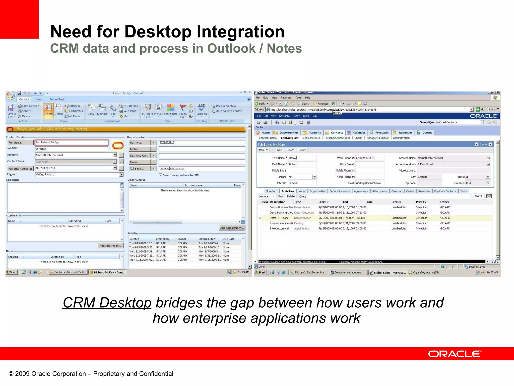 Oracle Siebel CRM Desktop | PPT | Free Download