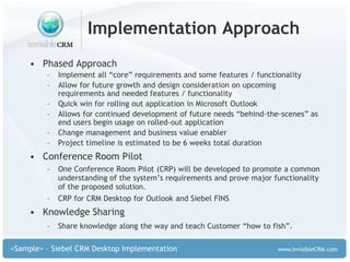 CRM Desktop Typical Implementation Project by InvisibleCRM | PPT