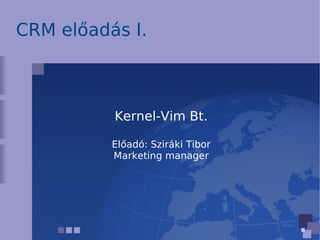 Crm előadás I | PDF