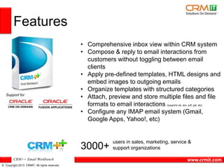 Email Integration for Oracle Fusion CRM and CRM On Demand | PPT