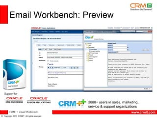 Email Integration for Oracle Fusion CRM and CRM On Demand | PPT