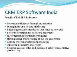 CRM ERP Software india | PPT