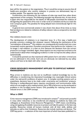 Artigo: Safety culture and crisis resource management in airway ...