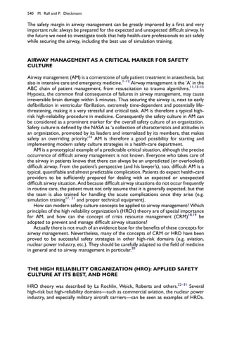 Artigo: Safety culture and crisis resource management in airway ...