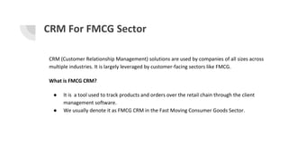 Benefits and use-cases of a CRM in the FMCG sector- How FMCG CRM ...