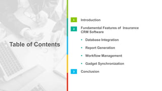 CRM for Insurance Companies – Features You Must Never Compromise On | PPTX