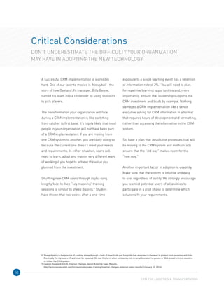 CRM for Logistics and Transportation | PDF