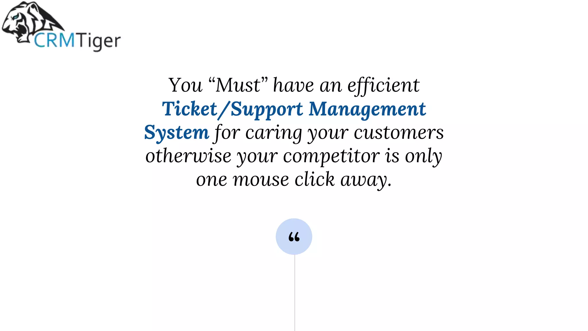 CRM for Ticket & HelpDesk System | PPT