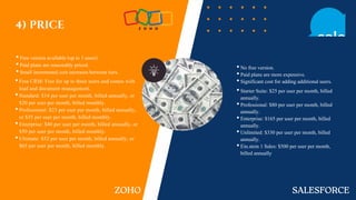 Presentation on CRM - Zoho & Salesforce.pptx