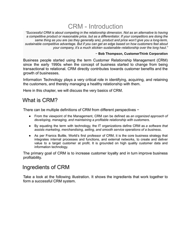 Crm Handbook Pdf