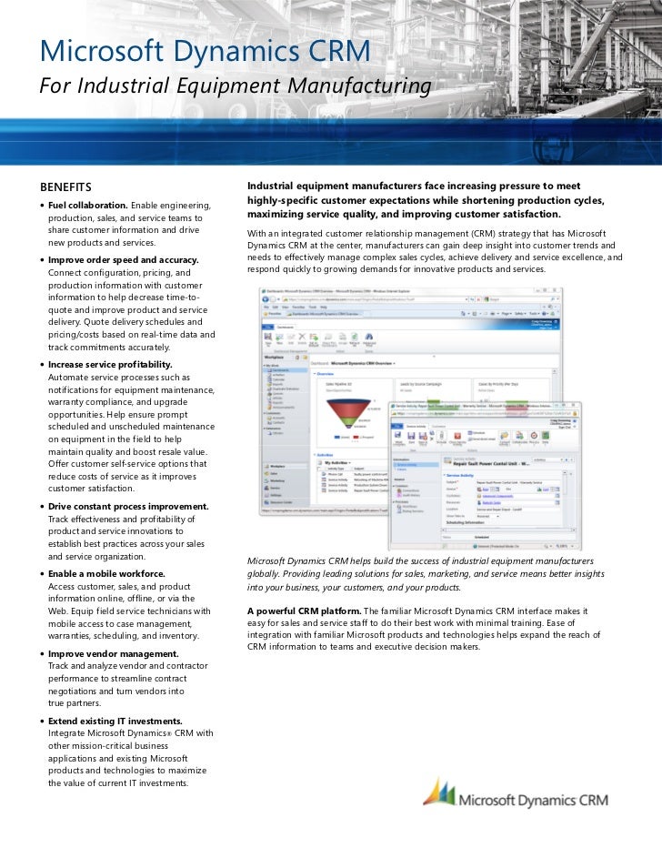 Microsoft Dynamics CRM - Manufacturing