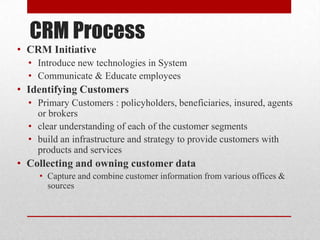 Crm implementation in insurance sector | PPTX