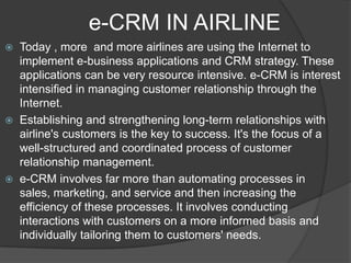 Crm in airlines | PPTX