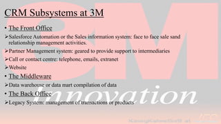 Crm/KM initiave at 3M | PPTX