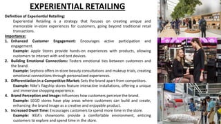 CRM in Retail, Green retailing and experiential retailing | PPT