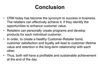 Crm in retail industry | PPTX