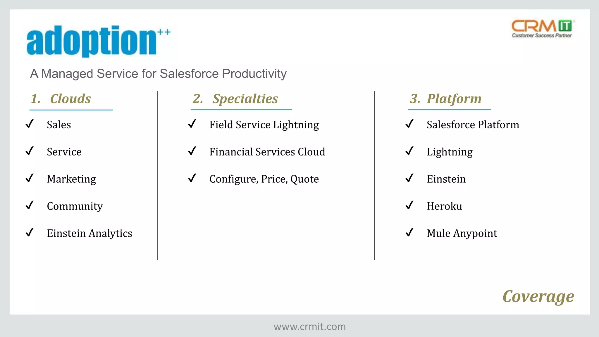 CRMIT adoption++ | PPT