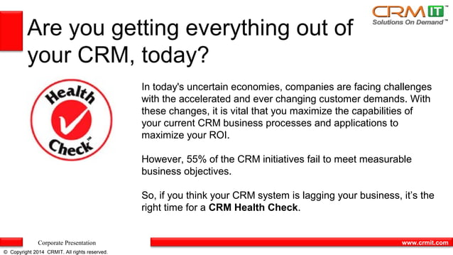CRM Health Check Program | PPT