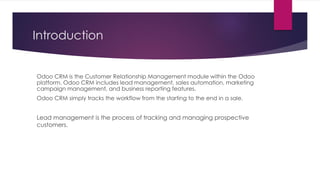 Odoo CRM Management | PDF | Marketing and Advertising | Business