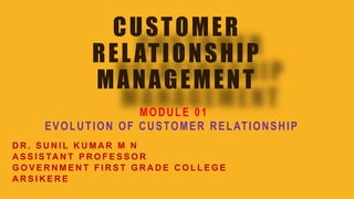 Customer Relationship Management module 01 | PPTX