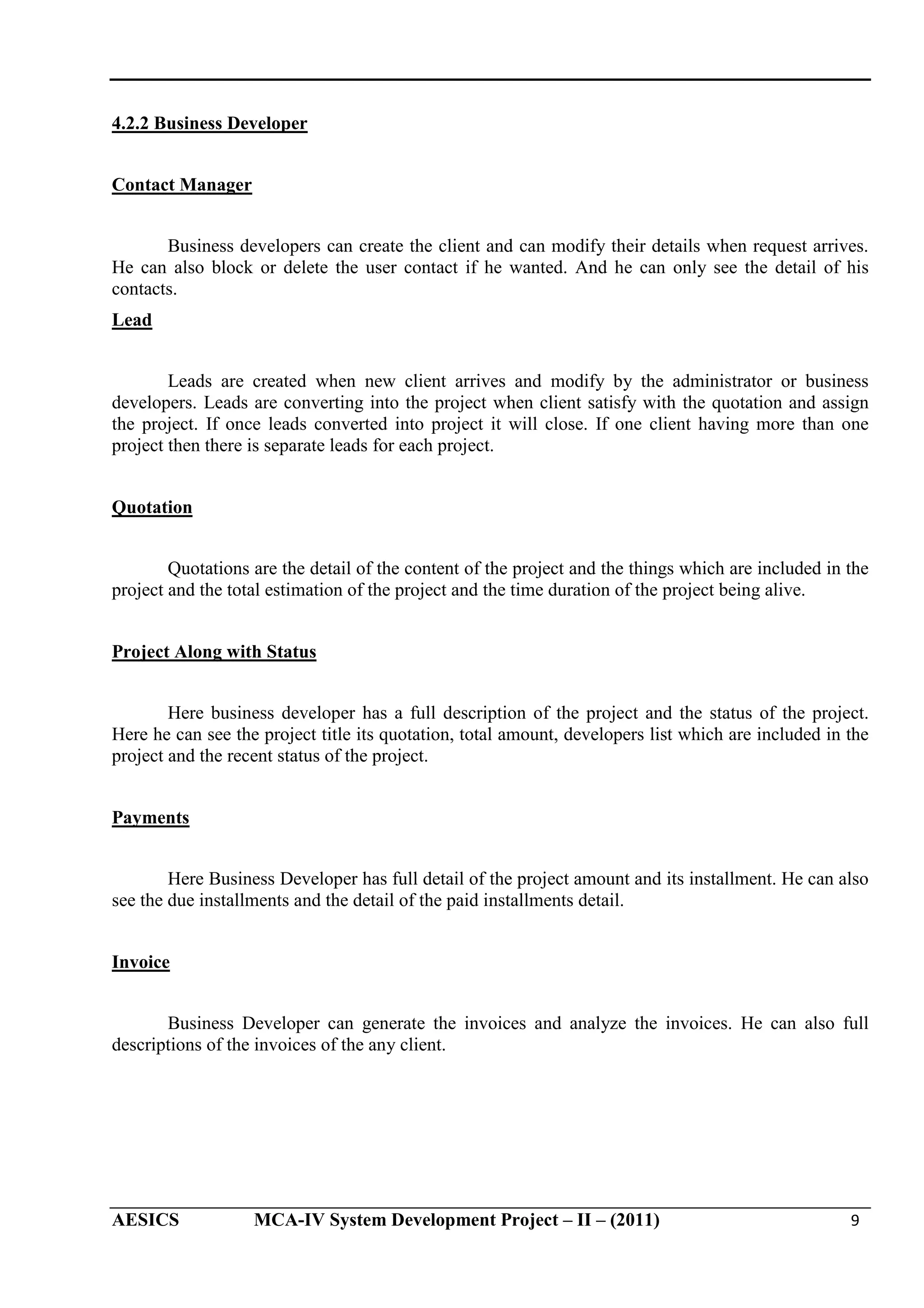 Customer Relationship Management Module Project Report | PDF