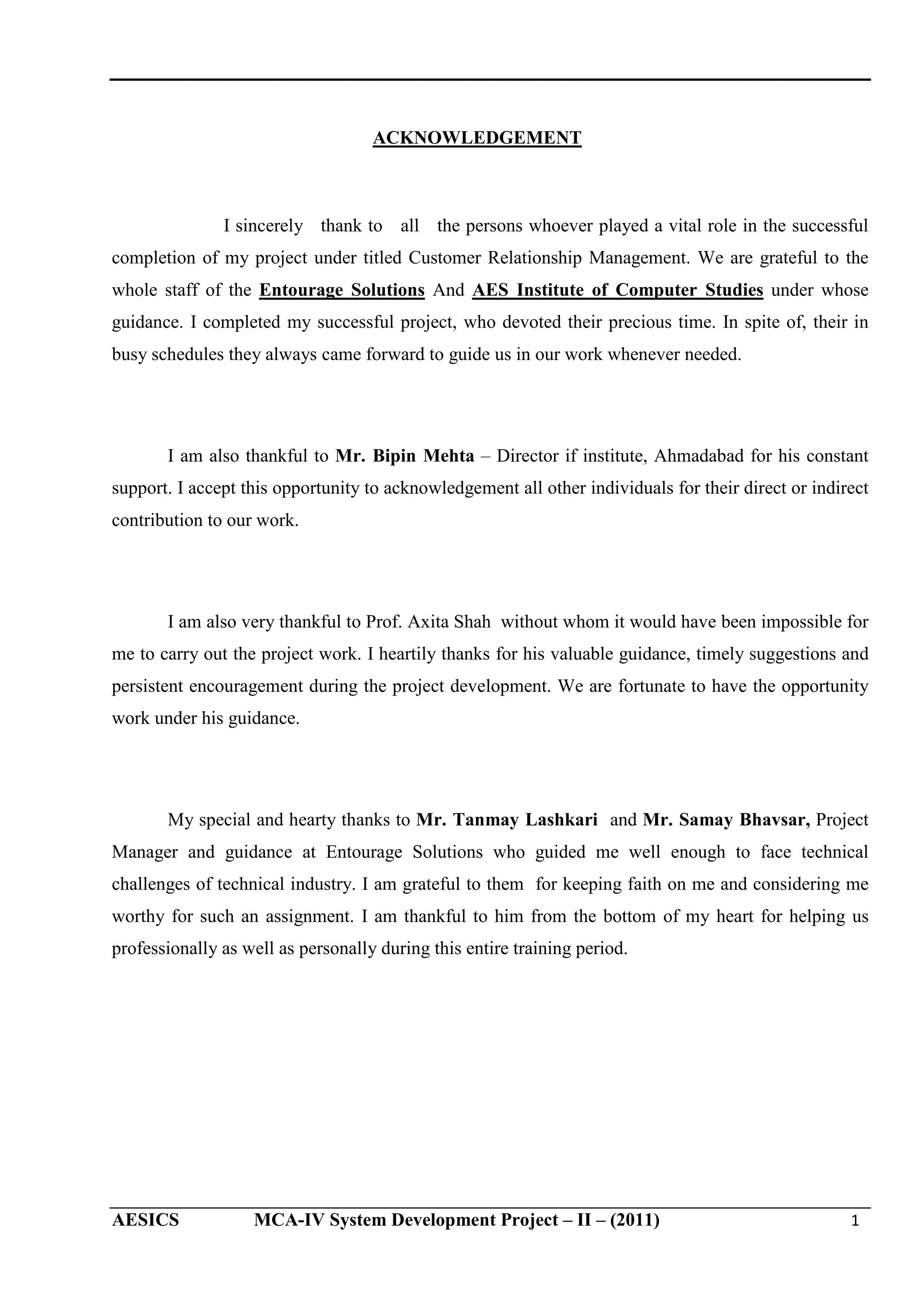 Customer Relationship Management Module Project Report | PDF