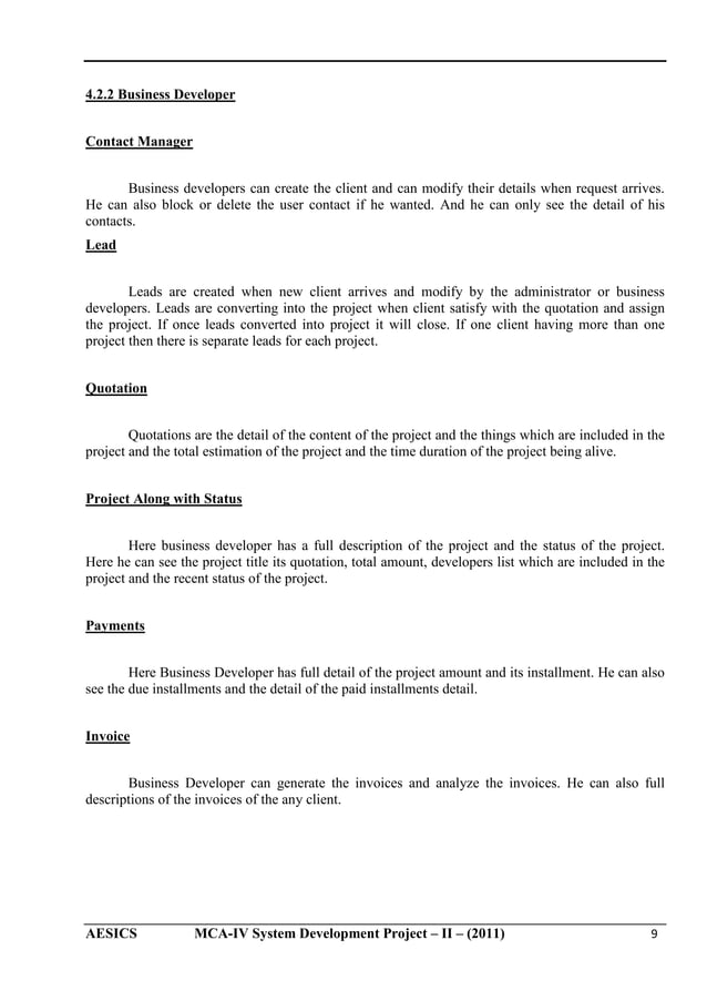 Customer Relationship Management Module Project Report | PDF