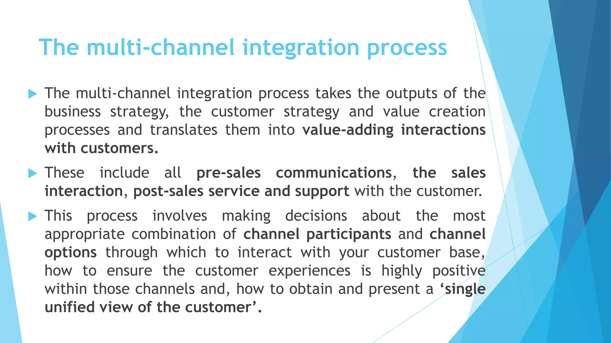 CRM Multichannel integration process & IT & Performance assessment ...