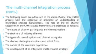 CRM Multichannel integration process & IT & Performance assessment ...