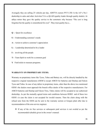 customer relationship management of hero motor PROJECT REPORT | PDF