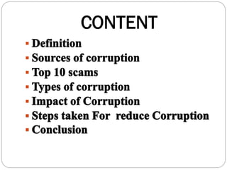 corruption cause effect and solution | PPTX