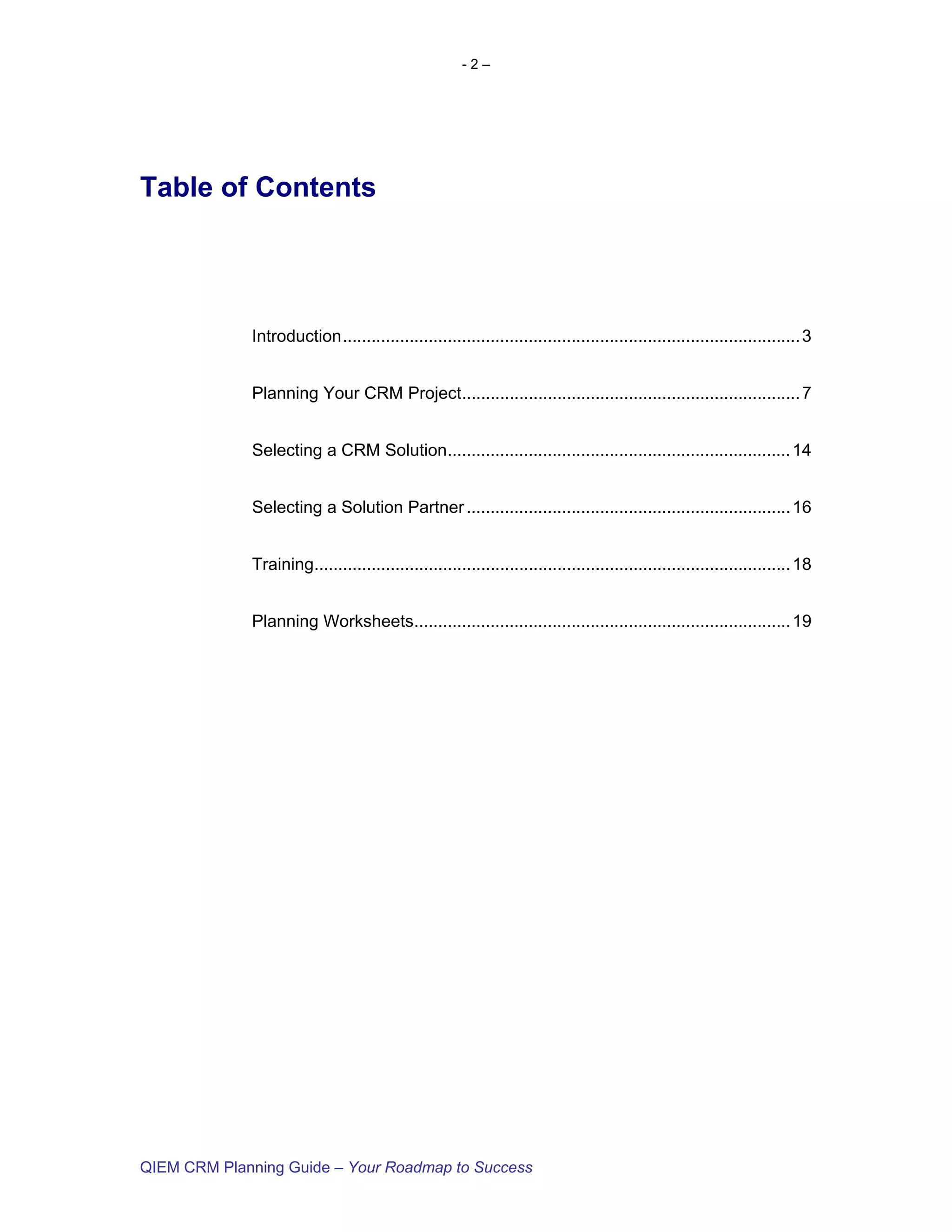 Crm planning guide | PDF
