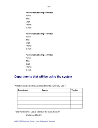 Crm planning guide | PDF