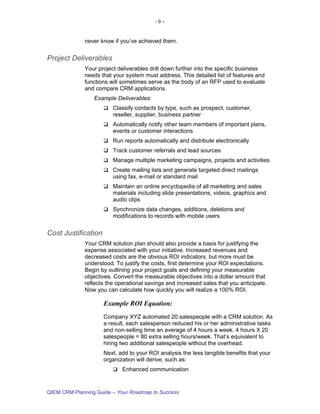 Crm planning guide | PDF