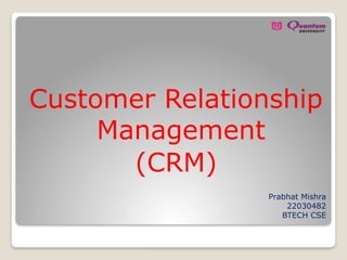 CRM PPT -1.pptxon crm rules good ppt on crm | PPTX