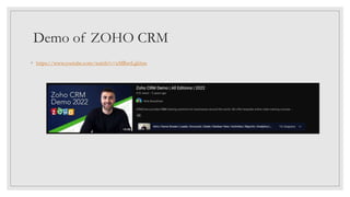 ZOHO CRM Power point presentation, Strategic CRM | PPTX