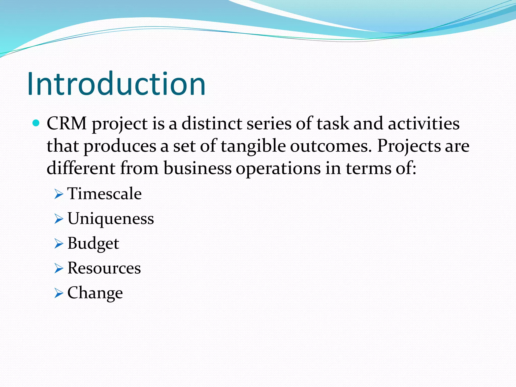 Crm project management | PPTX