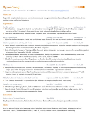 CRM Resume 2013 Byron Long | PDF