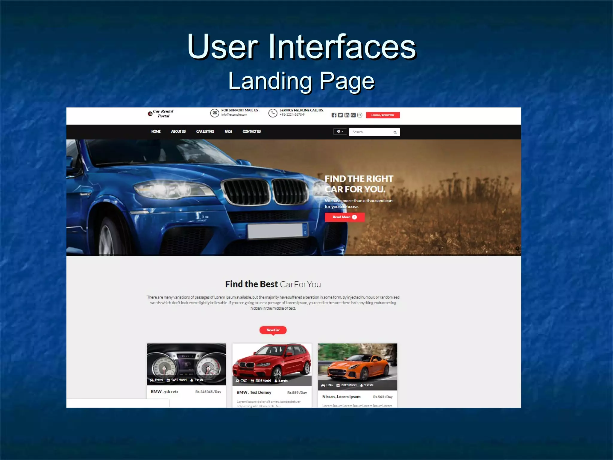 car rental management system project | PPT