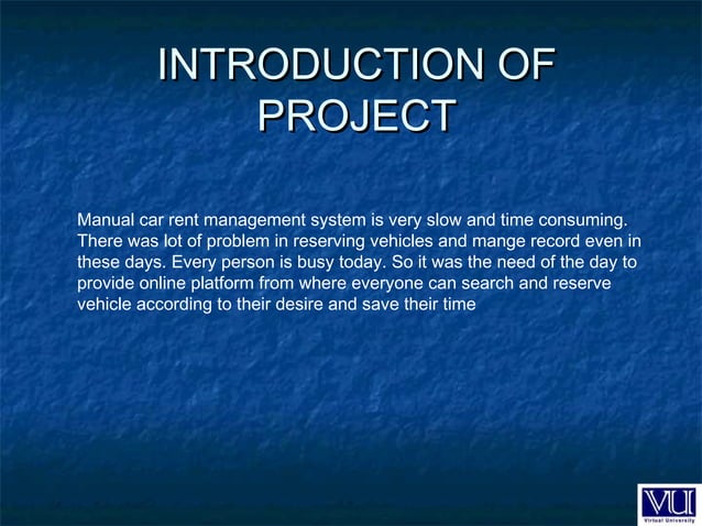 car rental management system project | PPT | Operating Systems ...
