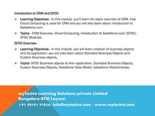 CRM Salesforce Training From myTectra in Bangalore | PPT