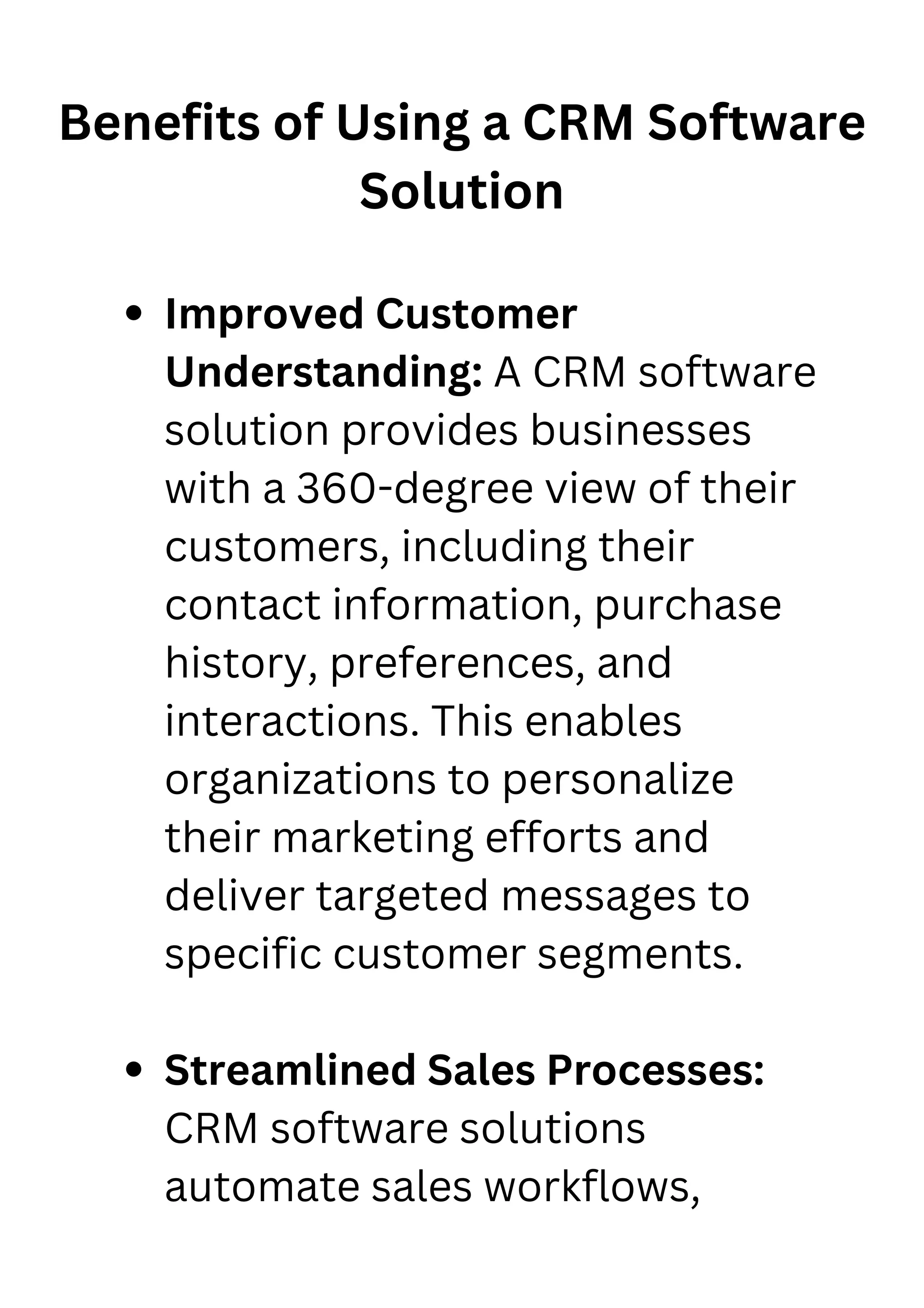 Crm Software Streamlining Customer Relationship Management Pdf