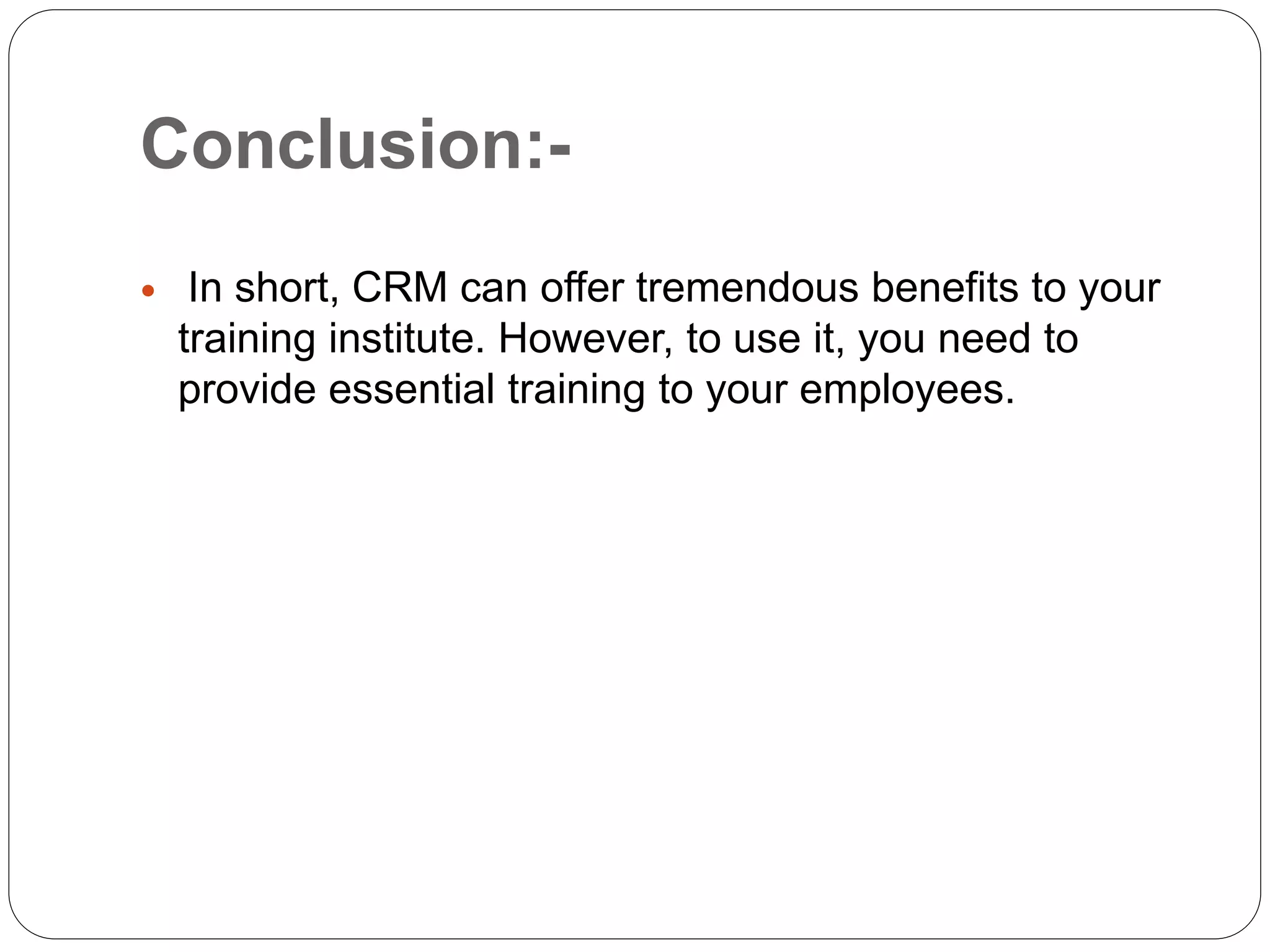 CRM Software Training | PPT