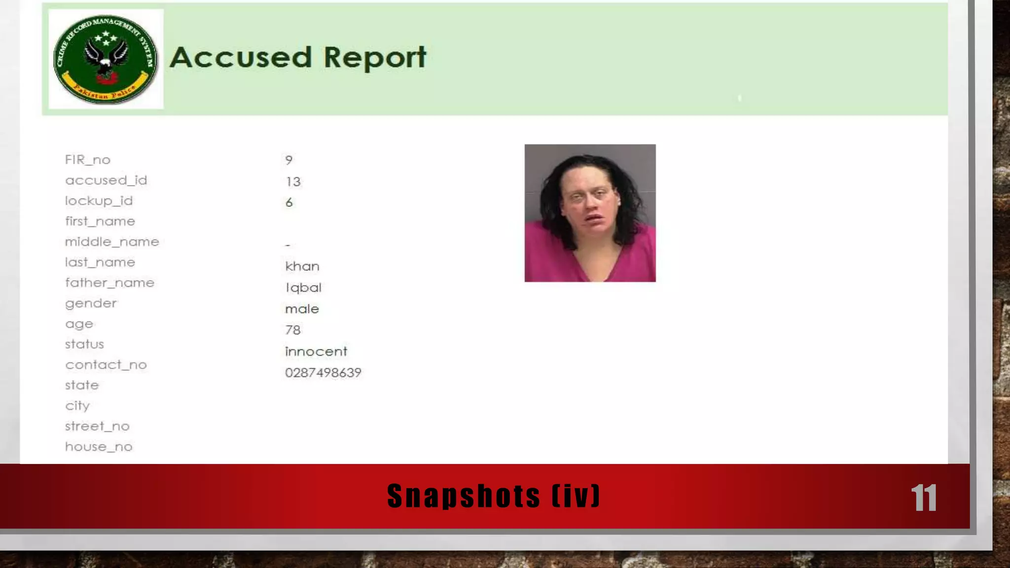 Crime Record Management System (CRMS) | PPTX